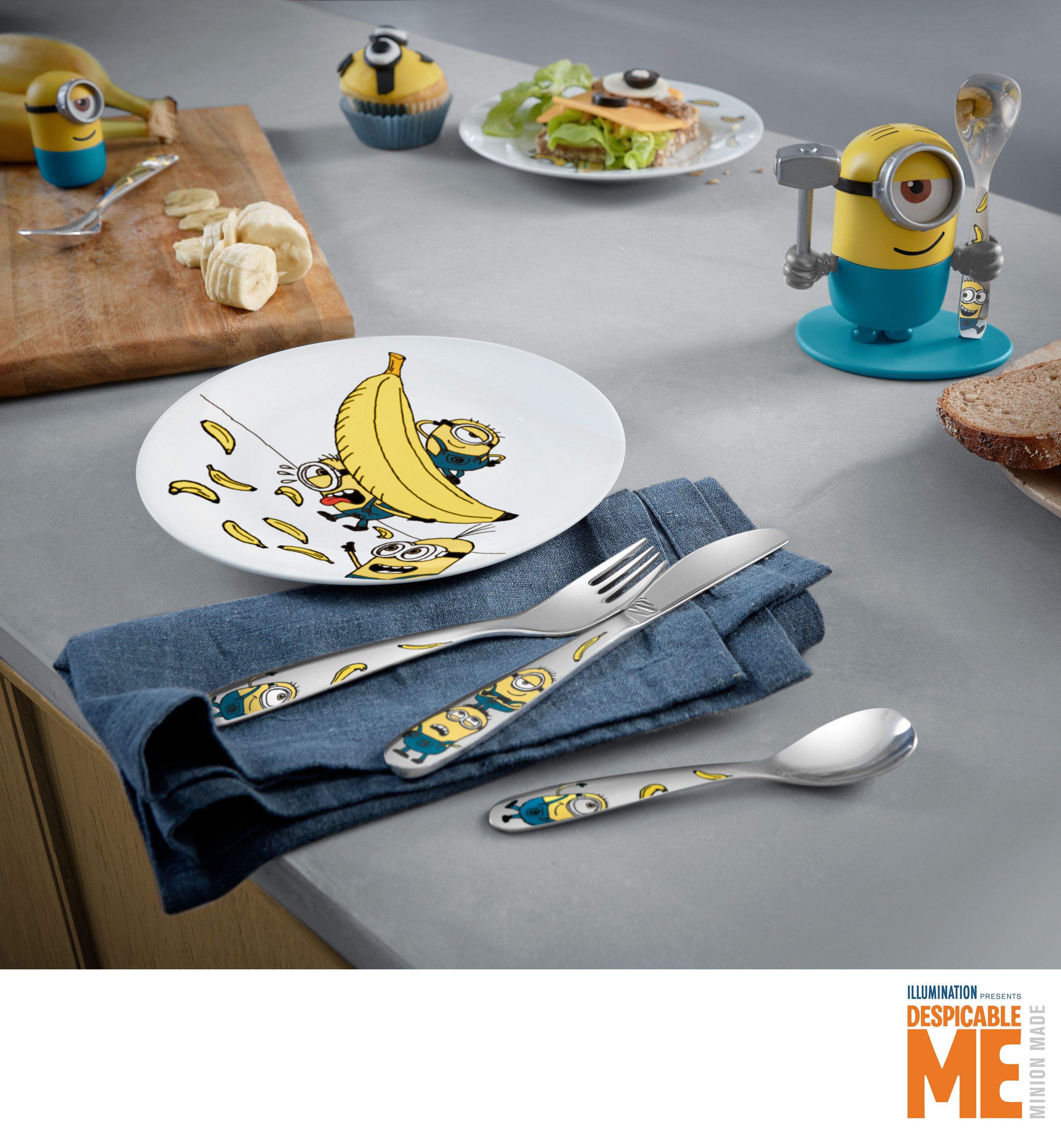 WMF Kinder-Frühstücks-Set Minions®, 3-teilig - Kinderbesteck
